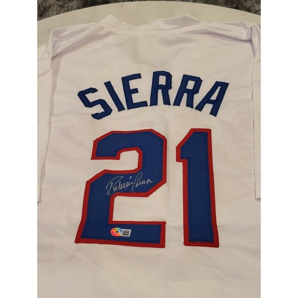 Shirts | Reuben Sierra Autographedsigned Jersey Beckett Sticker | Poshmark